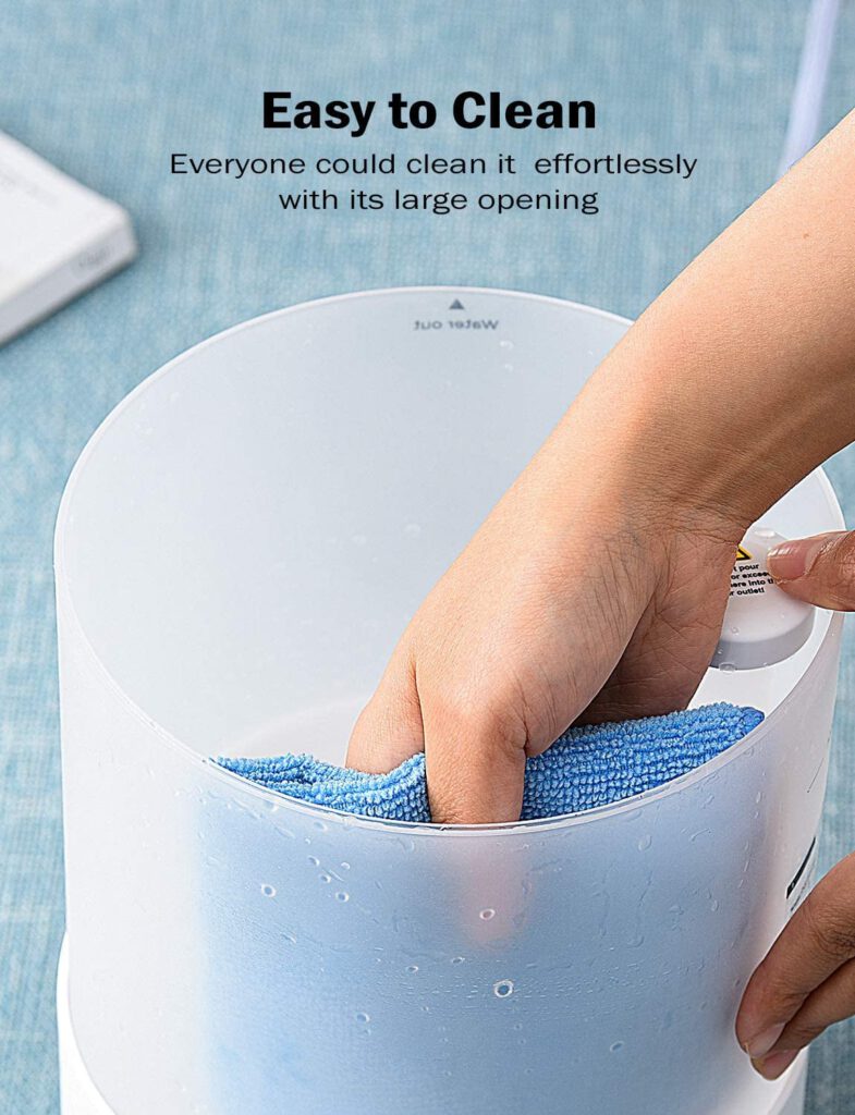 Homasy Cool Mist Humidifier 2.5L, Essential Oil Diffuser with 7-Colour ...